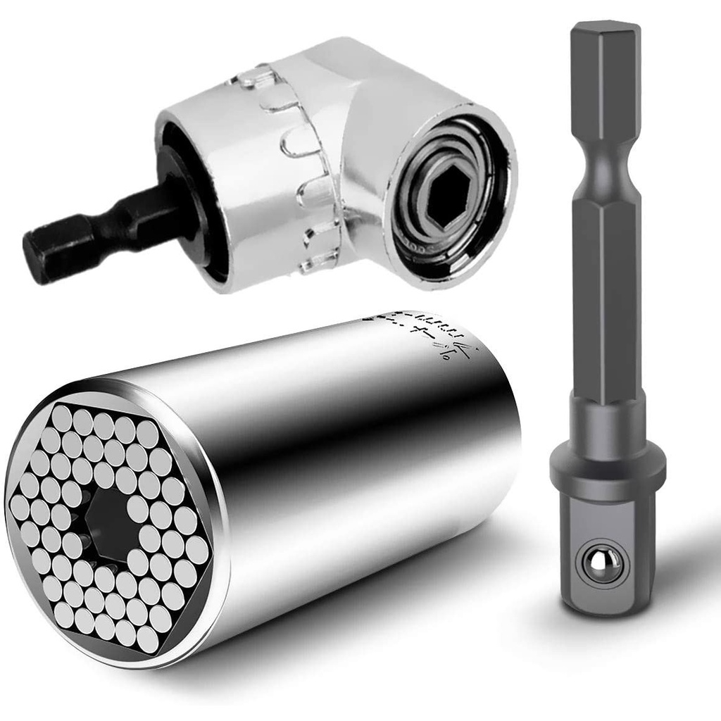 7mm-19mm Ratchet Universal Sockets Metric Wrench Power Drill Adapter ...