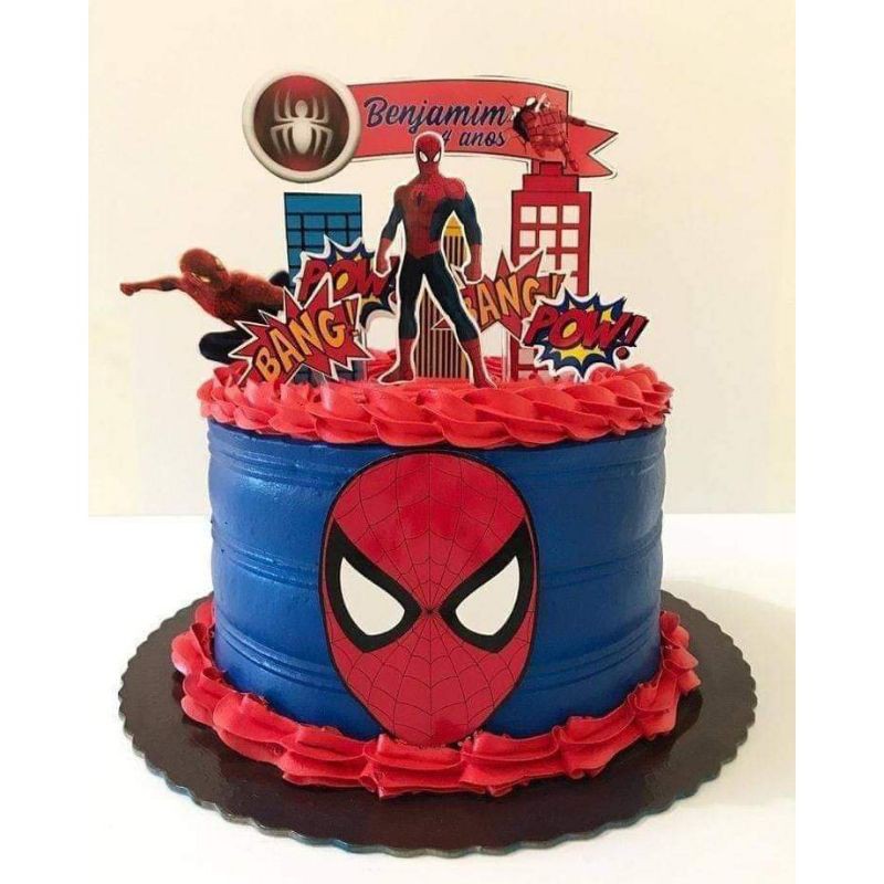 Food Fermenting Spider Web With Name And Age Cake Topper Decorating