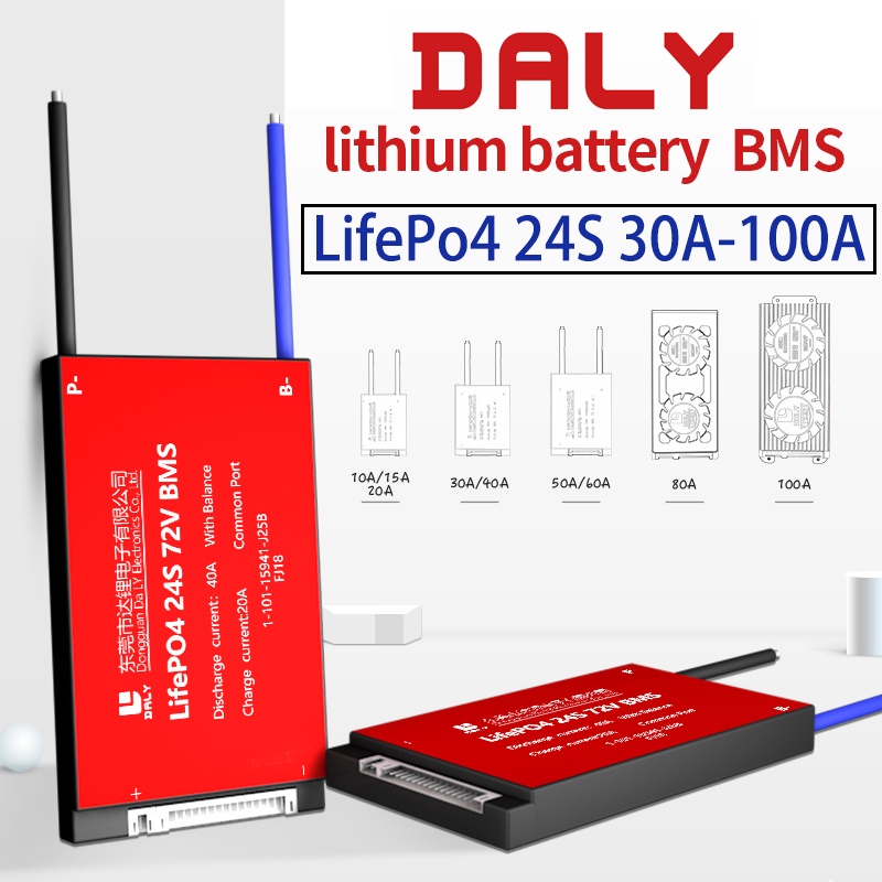 24S 72V LiFePO4 Daly BMS 32650 Battery Management System BMS 30A 40A 50A 60A 80A 100A Common ...