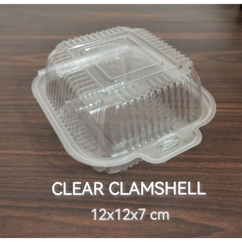 10pcs 50pcs Clear Clamshell Bento Cake Box Burger Box | Shopee Philippines