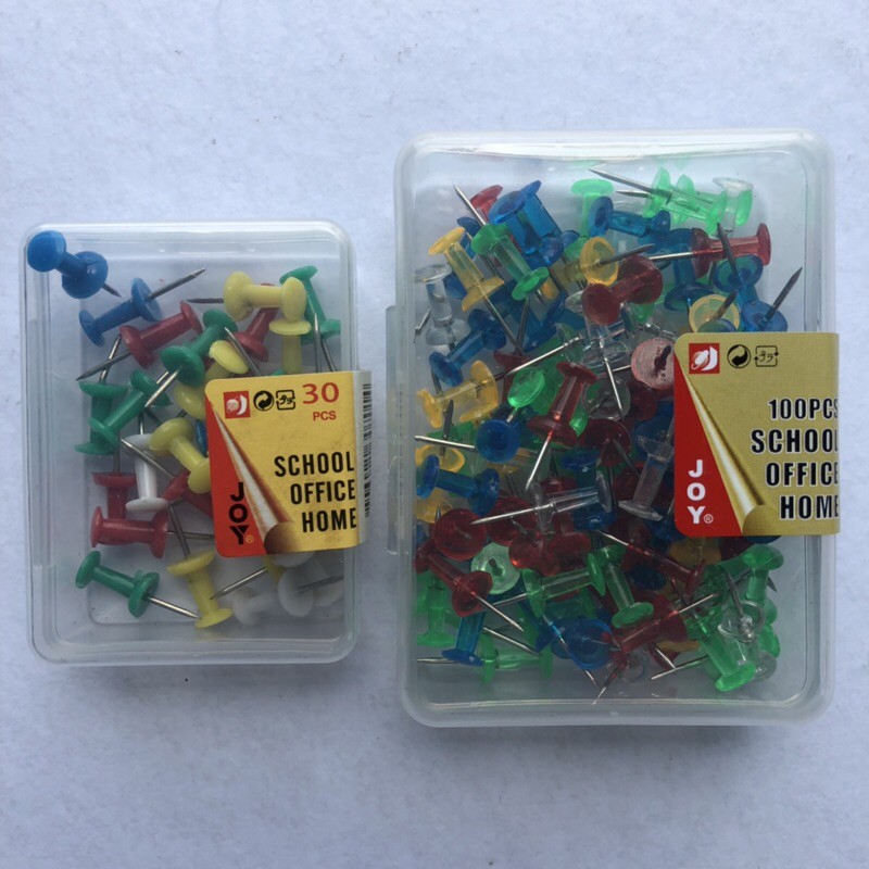 Push Pin 30’s/100's assorted colors w/hard casing | Shopee Philippines