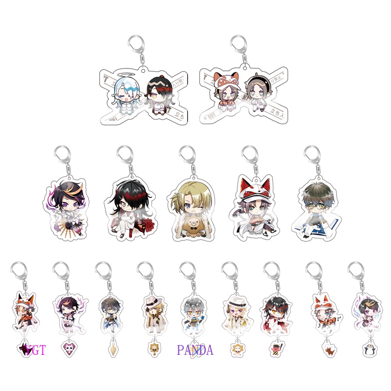 Panda Anime Nijisanji Luxiem Mysta Rias Cosplay Keyrings Acrylic Figure ...