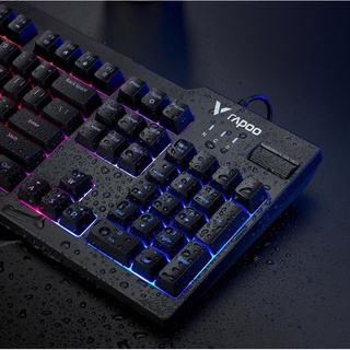 Rapoo V50S Backlit Gaming Keyboard with light Wired keyboard for laptop Ergonomic keyboard for ...