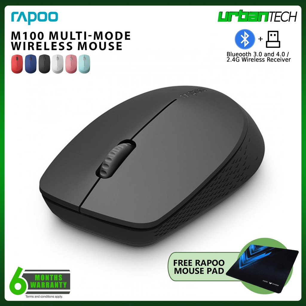 Rapoo M100 Silent Multi-Mode 2.4G Wireless Bluetooth Mouse Optical ...