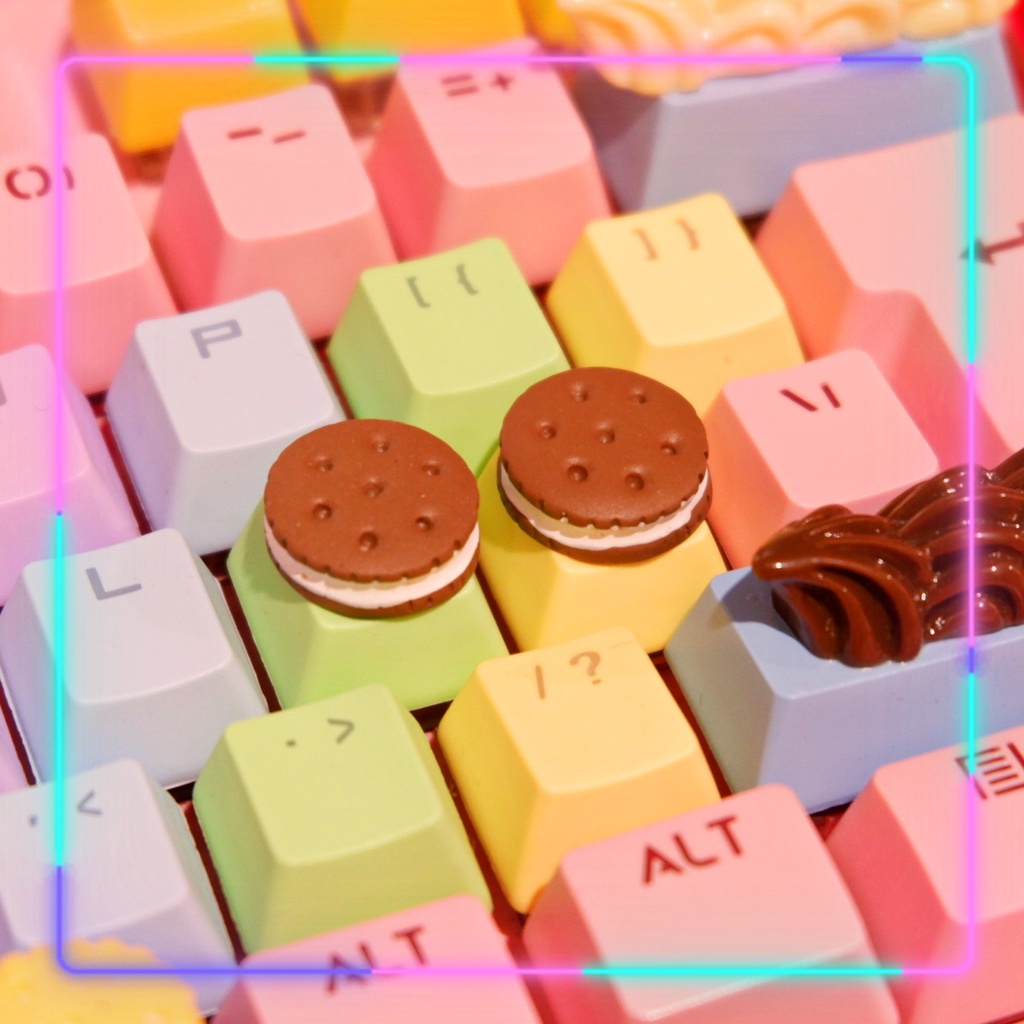 Cookie Sandwich Artisan Kawaii Keycaps for Mechanical Keyboard | Shopee ...