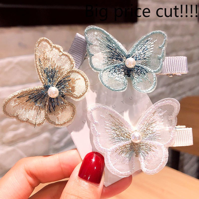 Hair Clips Korean Fairy Tale Hair Clips Retro Style Embroidery Girls ...