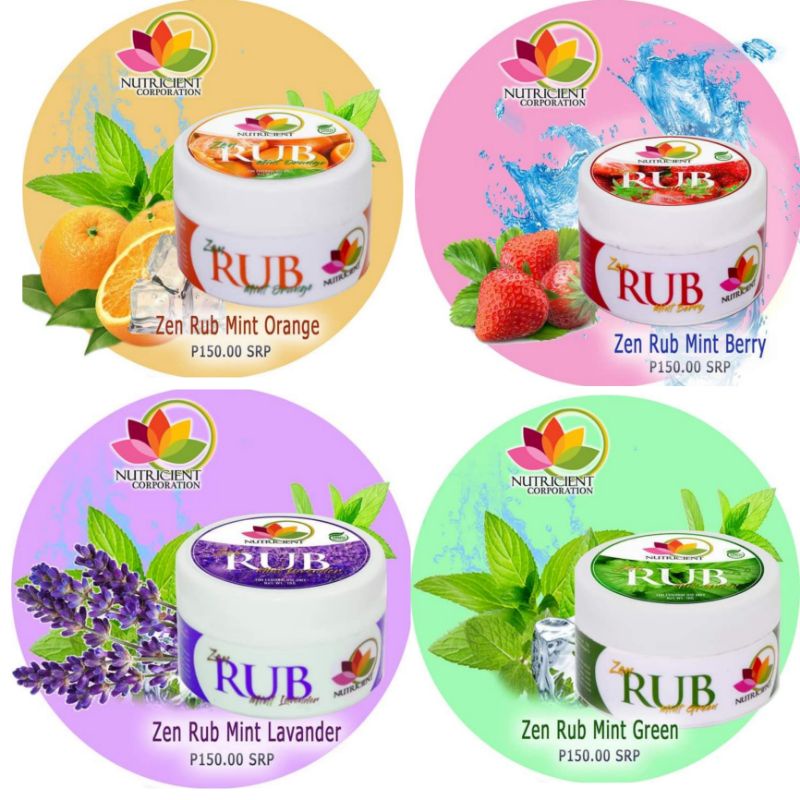 Zen Rub (Mint Lavender, Mint Green, Mint Orange, Mint Berry) | Shopee ...