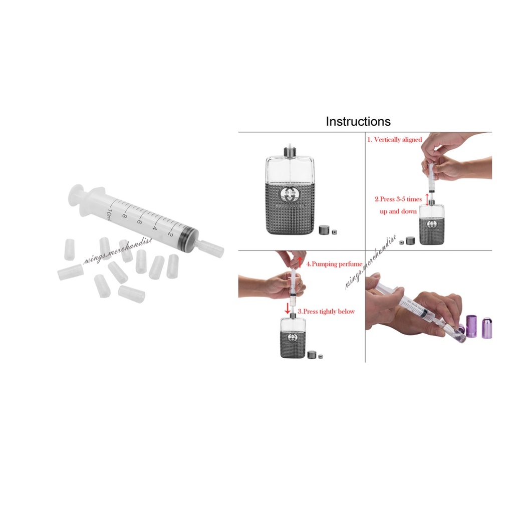 10ml Plastic Syringe Luer Slip Refilling Tool Perfume Transfer ...