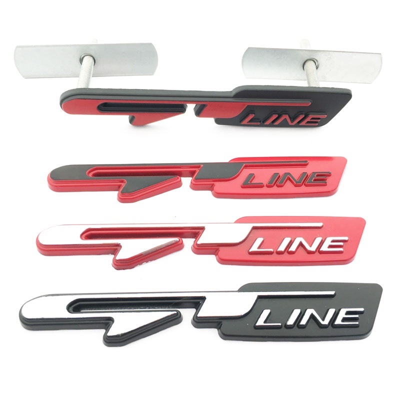 3D Metal GTline Logo Suitable For Peugeot Kia GT LINE Emblem Sticker ...