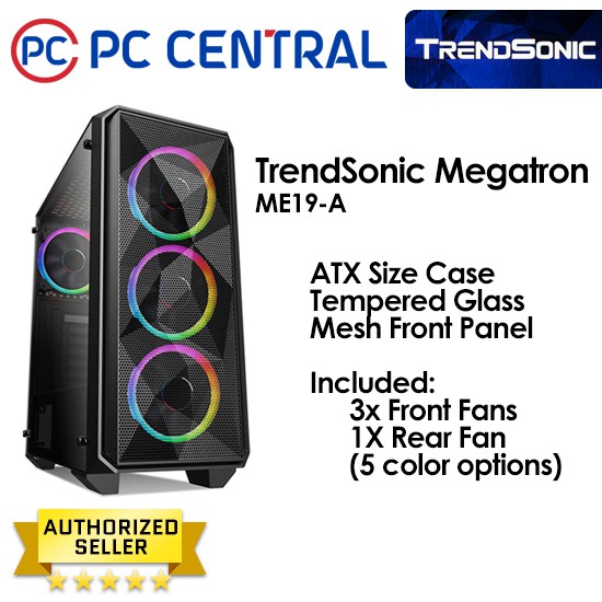 FRONTEIR Trendsonic Megatron ME19-A Black 4*5 Color Fixed 12 CM Fan PC ...