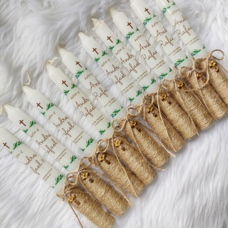 Baptismal / Christening / debut candle | Shopee Philippines