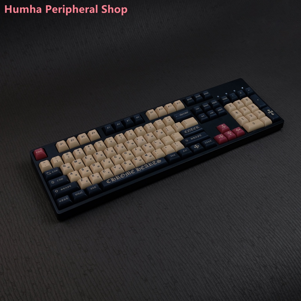 Humha Chrome Hearts keycap 142 keys PBT material Dye-Sublimation KCA ...