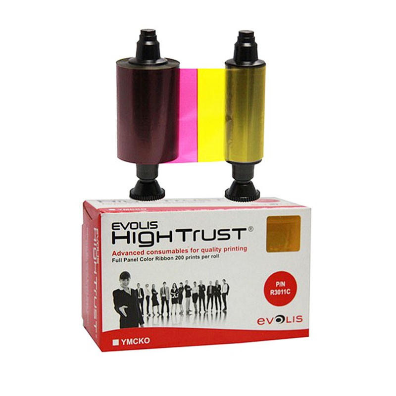 Evolis R3011 ID Card Printer Genuine Ribbon, Original Color Ribbon 5 ...