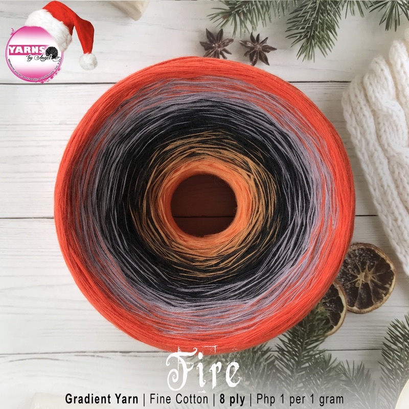 277 grams CROCHET Fine Cotton Gradient Yarn (Fire) | Shopee Philippines