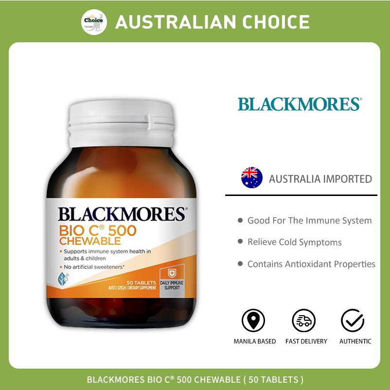Blackmores Bio C Chewable 50 Tablets | Shopee Philippines
