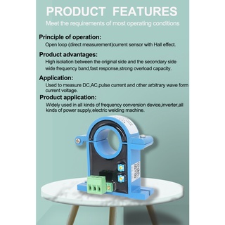 Hall Open Loop Current Signal Transducer DC Current Sensor 0-1500A Input 4-20mA 0-10V Output ...