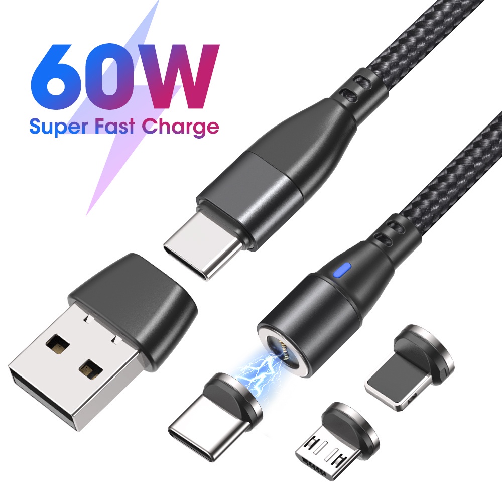 6 in 1 60W PD USB Cable Fast Chagring Type C To Type C Micro Magnetic ...