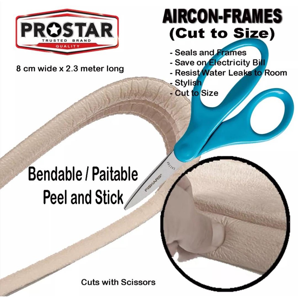 Prostar Universal DIY Window Type Aircon Frame (Color WHITE) | Shopee ...