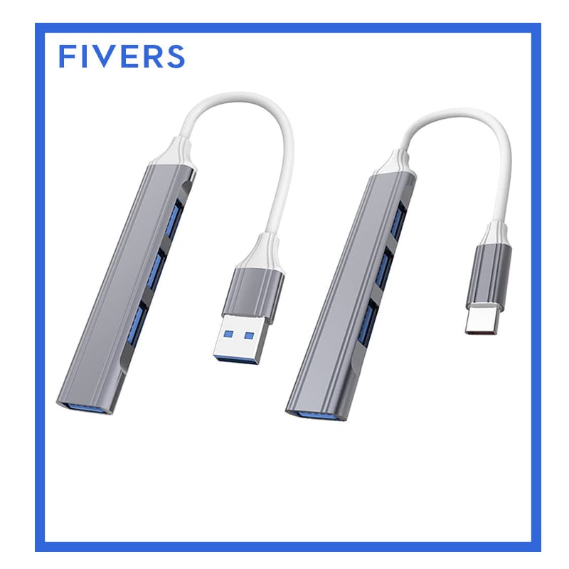 4-Port USB 3.0 Hub, Ultra-Slim Data USB Hub Type C USB Hub USB Splitter | FIVERSTRADING | Shopee ...