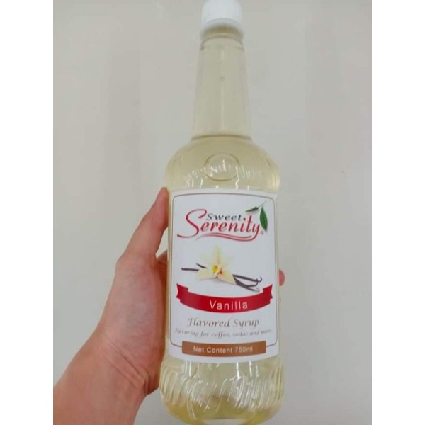 750ml Sweet Serenity Vanilla Flavored Syrup for Coffee, Sodas and more ...