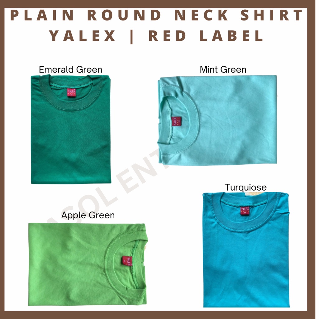 YALEX | KIDS | Plain Round Neck | Unisex | Emerald Green, Mint Green ...
