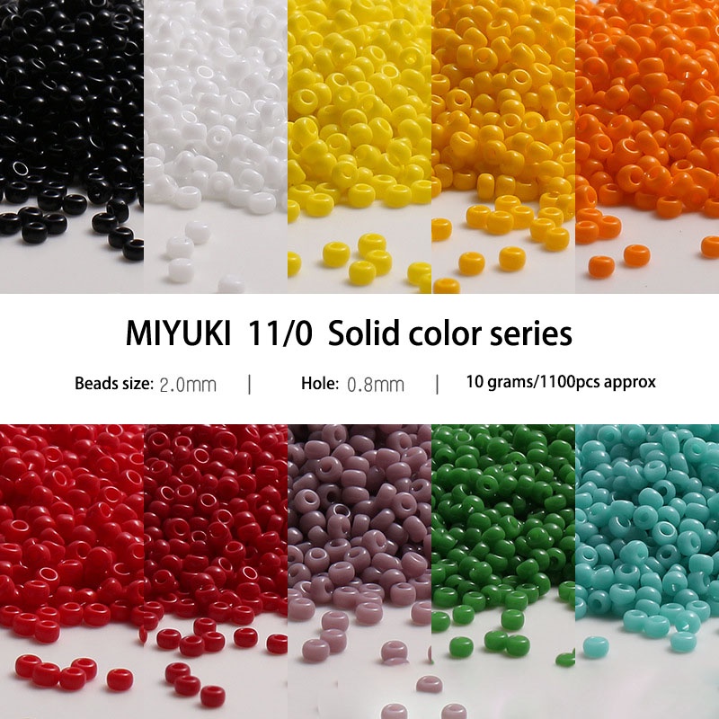 2.0mm 11/0 Solid Color MIYUKI Glass Seed beads For jewelry Making DIY ...