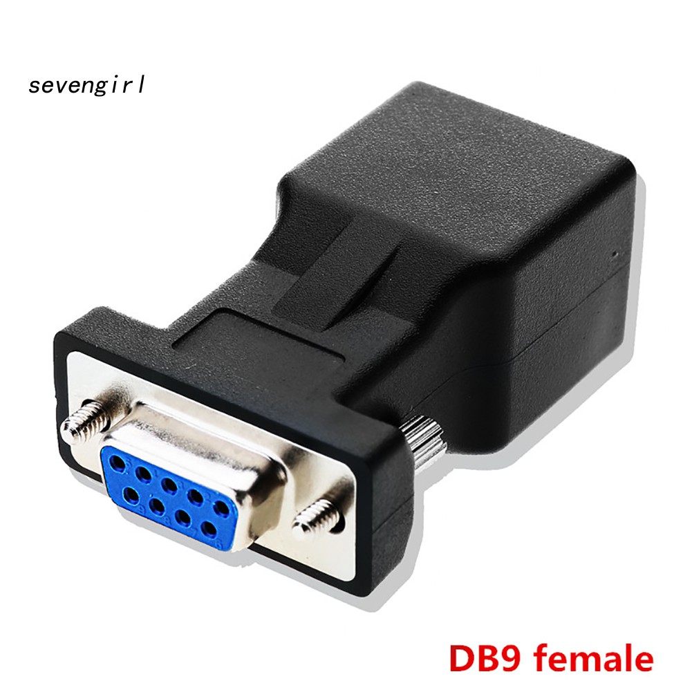 Rs232 db9 9-pin serial port female to rj45 female ethernet adapter ...