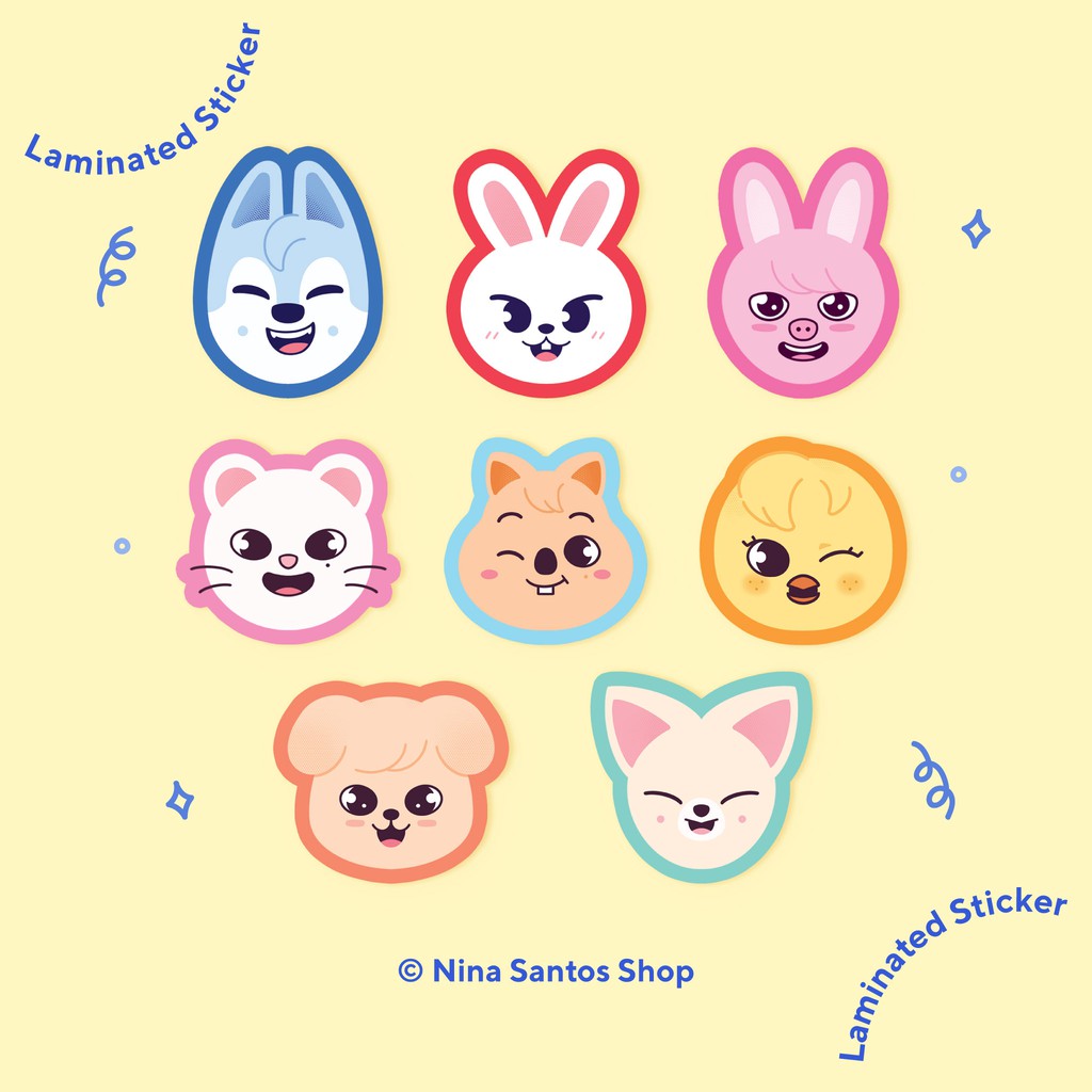 SKZOO Stray Kids SKZ Matte Laminated Sticker Pack Nina Santos Shop ...