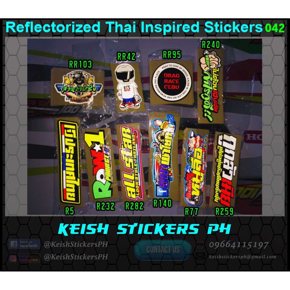 Thai Inspired Reflectorized Stickers-042 | Shopee Philippines