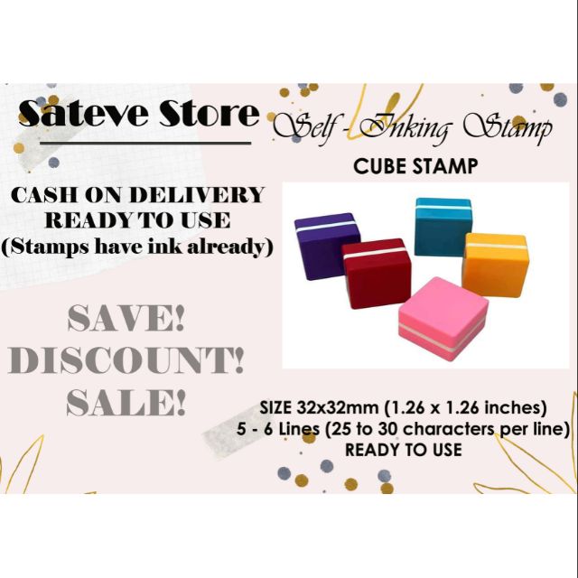 Cube Stamp (32x32mm) | Shopee Philippines