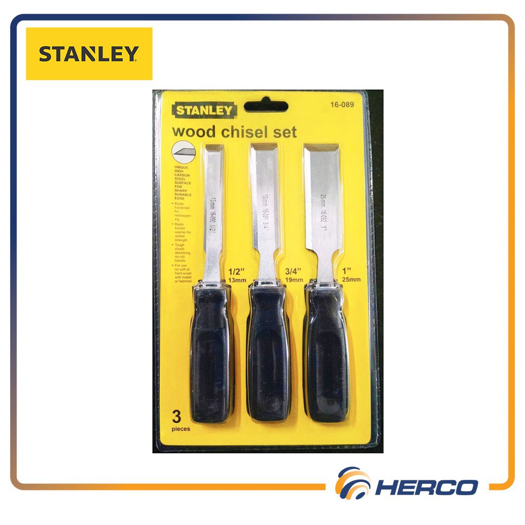 Stanley Wood Chisel Set 3pcs 16-089-23 | Shopee Philippines