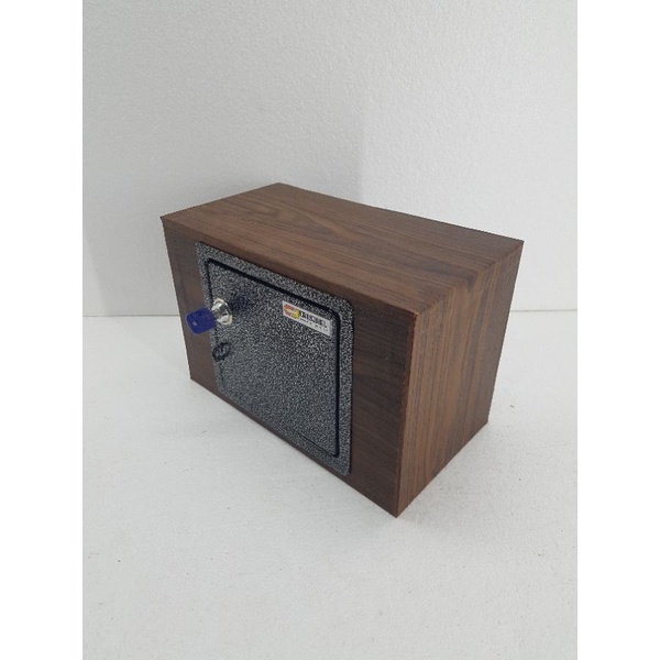 RECTANGULAR-CHOCOLATE WOOD Alkansya Vault & Multipurpose Safety Box ...