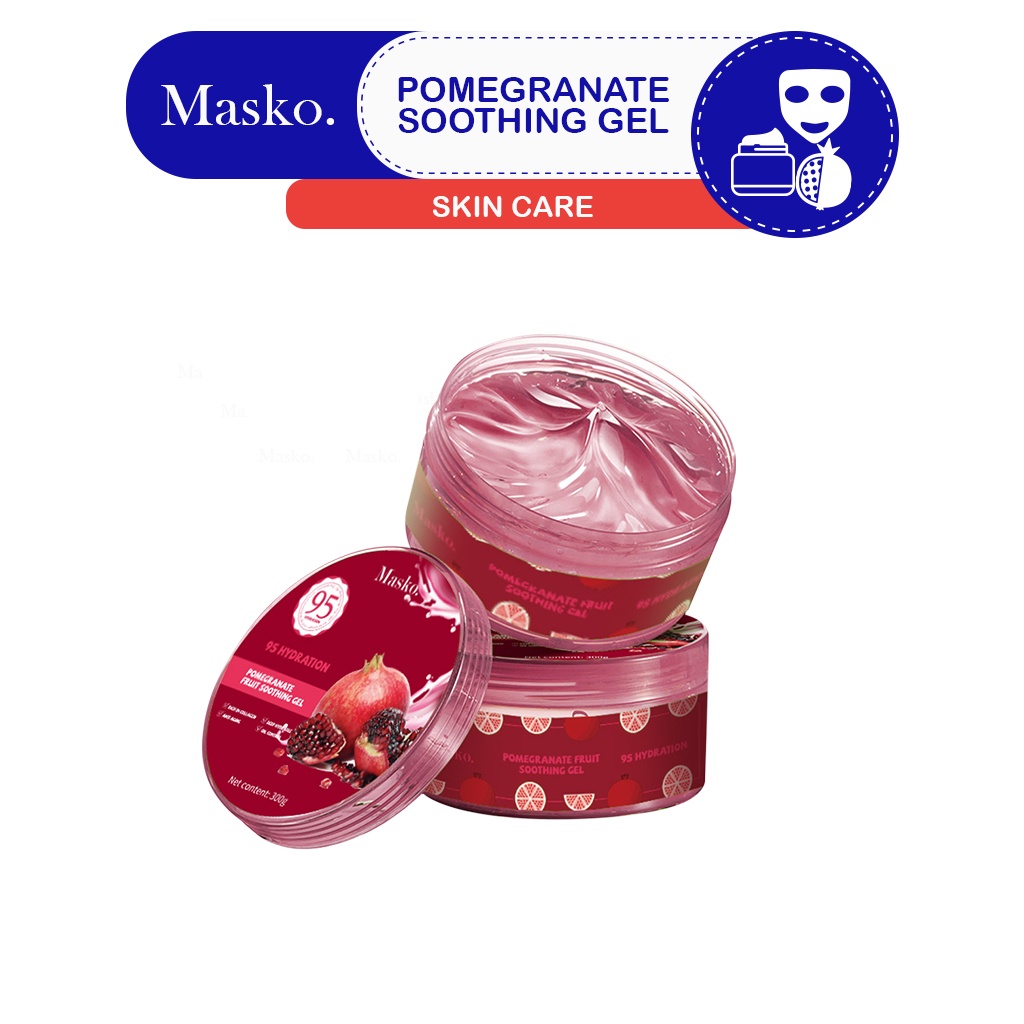 Masko. 95% Hydrating Pomegranate Soothing Gel Skin Softer & More ...
