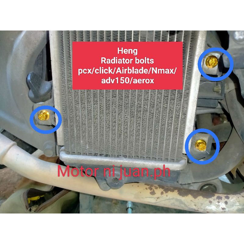 Radiator Bolts Heng for Honda click/pcx/Adv150/Airblade/Nmax (legit ...