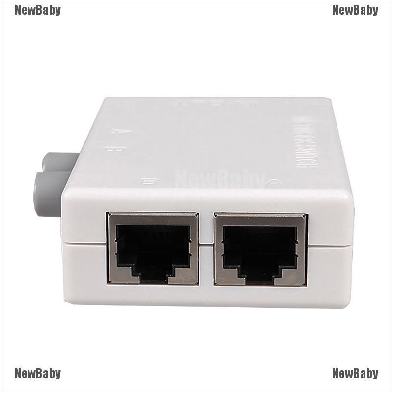 Mini 2 Ports AB Network Hub Ethernet Switch Switcher Splitter Sharing ...