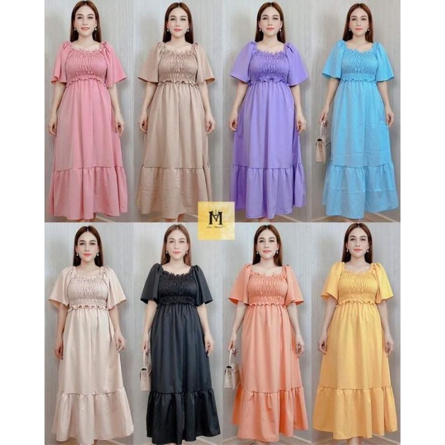 BANGKOK MAXI SMOCKED DRESS PLUS SIZE | Shopee Philippines