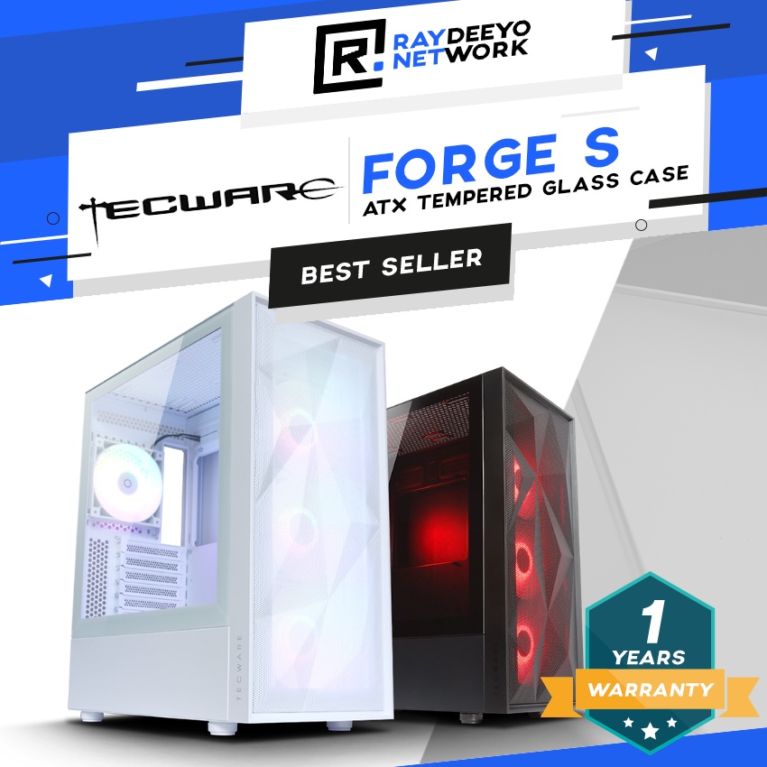 TECWARE FORGE S OMNI TG ARGB BLACK ATX GAMING CASE [ATX, Matx, Mini-ITX ...