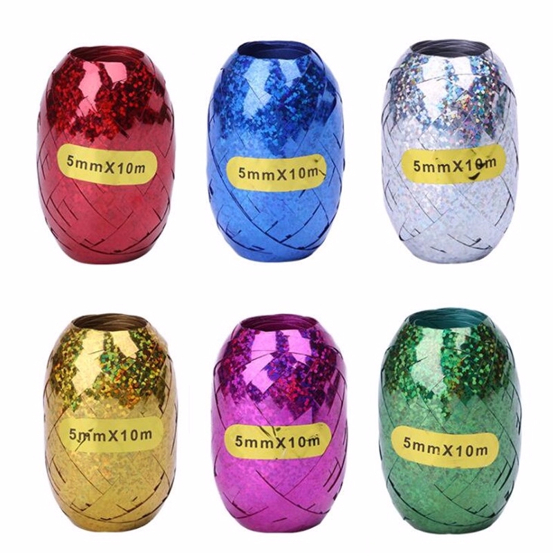 Balloon Ribbon (6rolls 1 Pack) Ribbon Diameter 5mm Ribbon Long 10Meter ...
