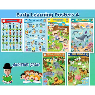 Joytoy Early Learning Posters 2,3,4(Min of 3 posters/order) | Shopee ...