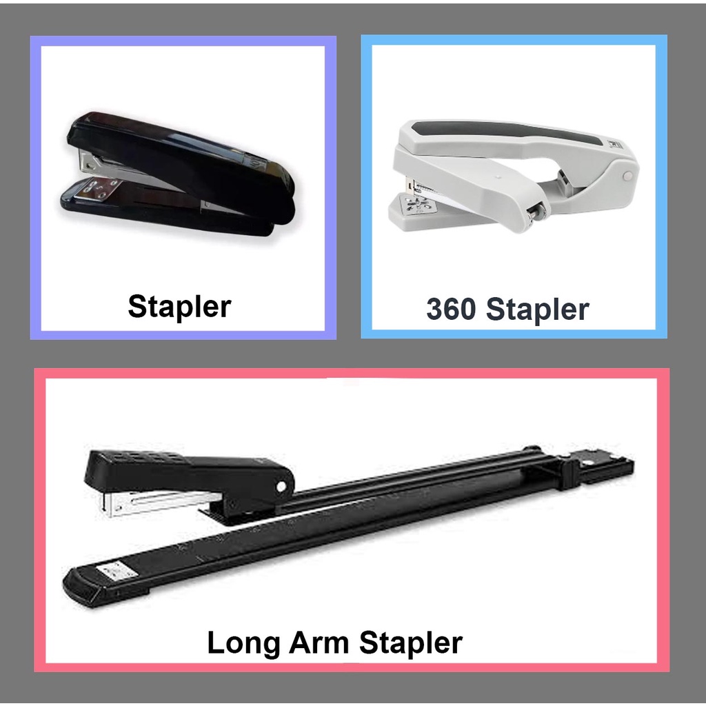 Heavy Duty Stapler - 360 Swivel / Long Arm Black | Shopee Philippines