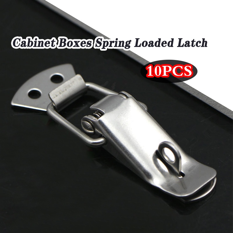10pcs/set Cabinet Boxes Spring Loaded Toggle Lock Clasp Boxes Latch ...