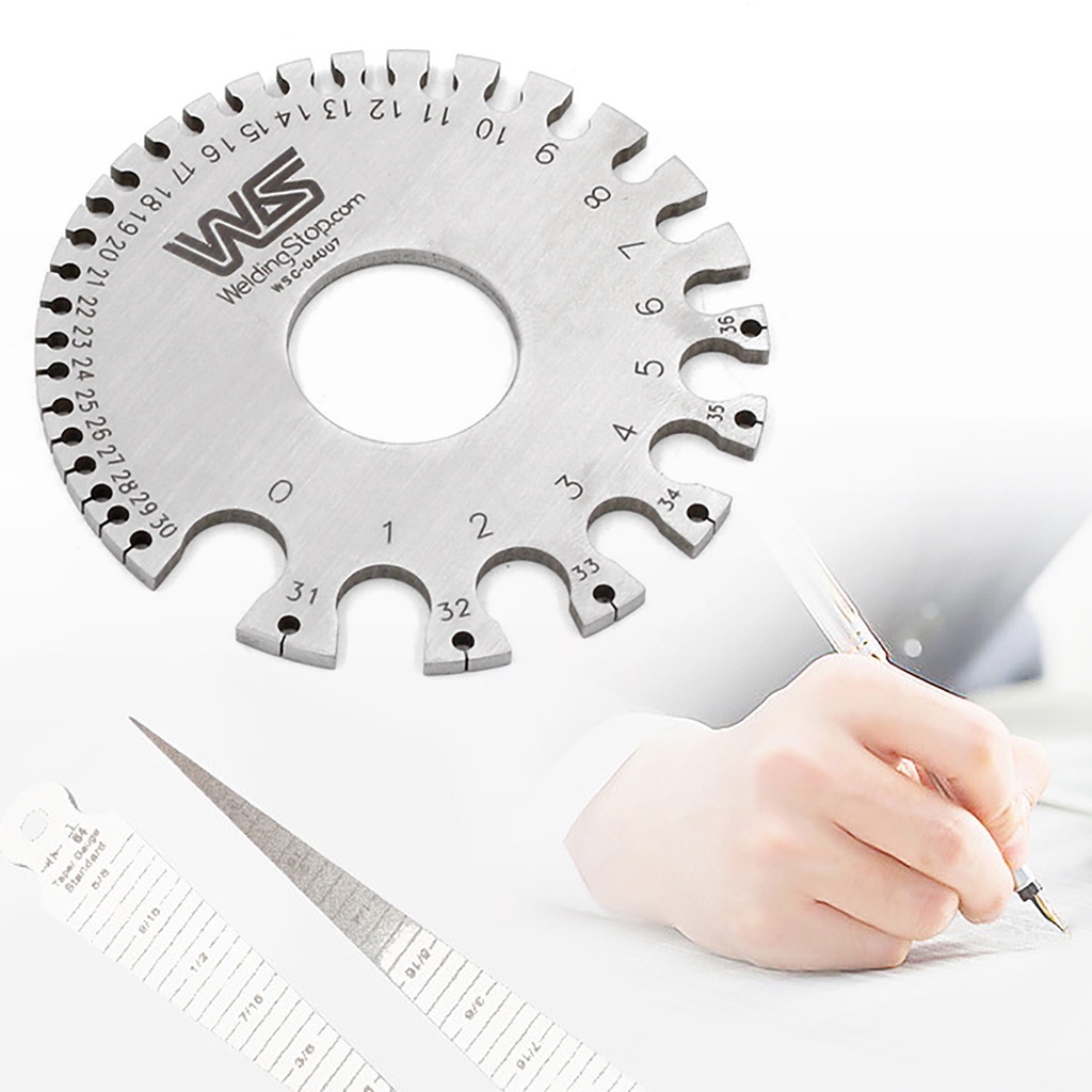 New 0-36 AWG SWG Round Gage Metal Wire Sheet Thickness Diameter Gauge ...