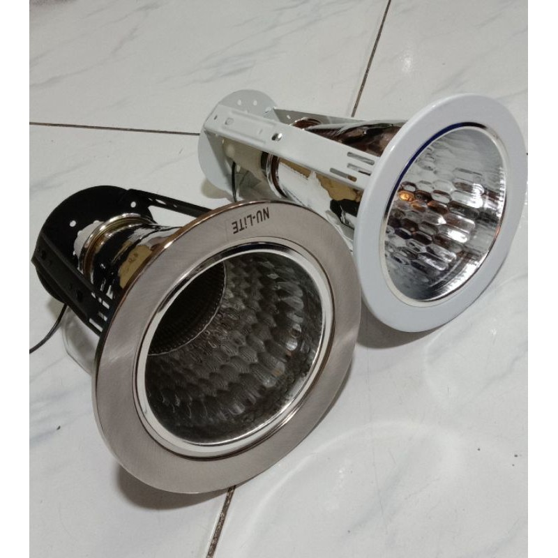 Pin Light /Downlight 4" Nickel Matt & White | Shopee Philippines