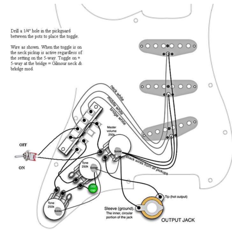 SSH Prewired Strat Guitar Pickguard Set Multifunction Switch White ...