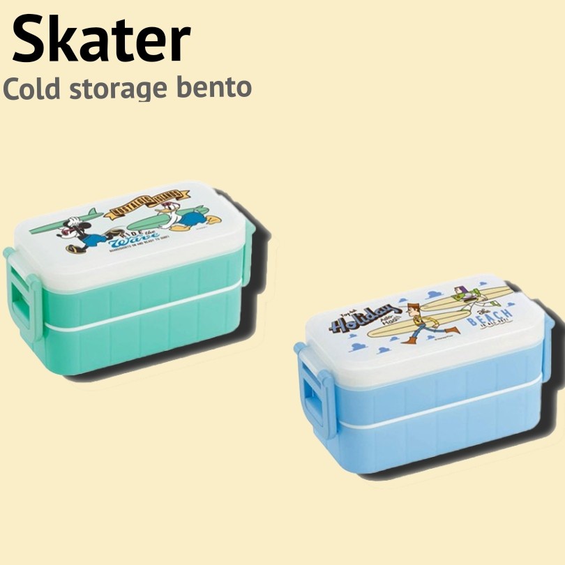 [Skater] Mickey & Donald Surf Cold Storage 2-tier lunch box , Toy storys Surf Cold Storage 2 ...