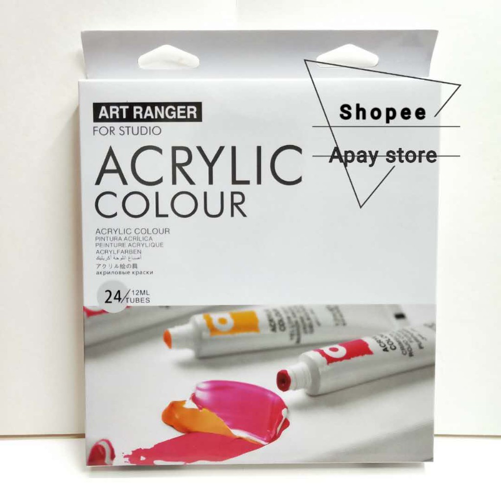 Art Ranger Acrylic Colour [6/12/18/24 tubes x 12ml] | Shopee Philippines