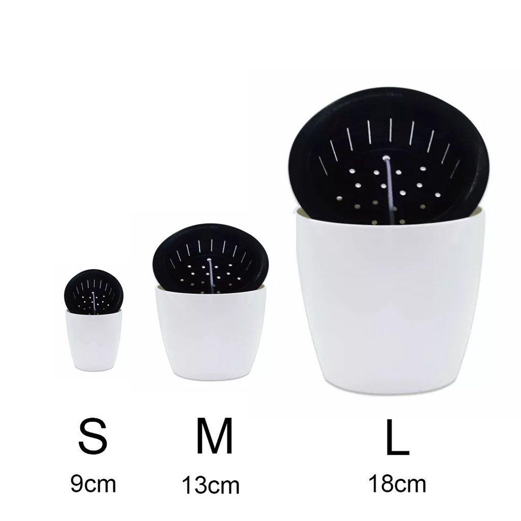 Self watering pot white | Shopee Philippines