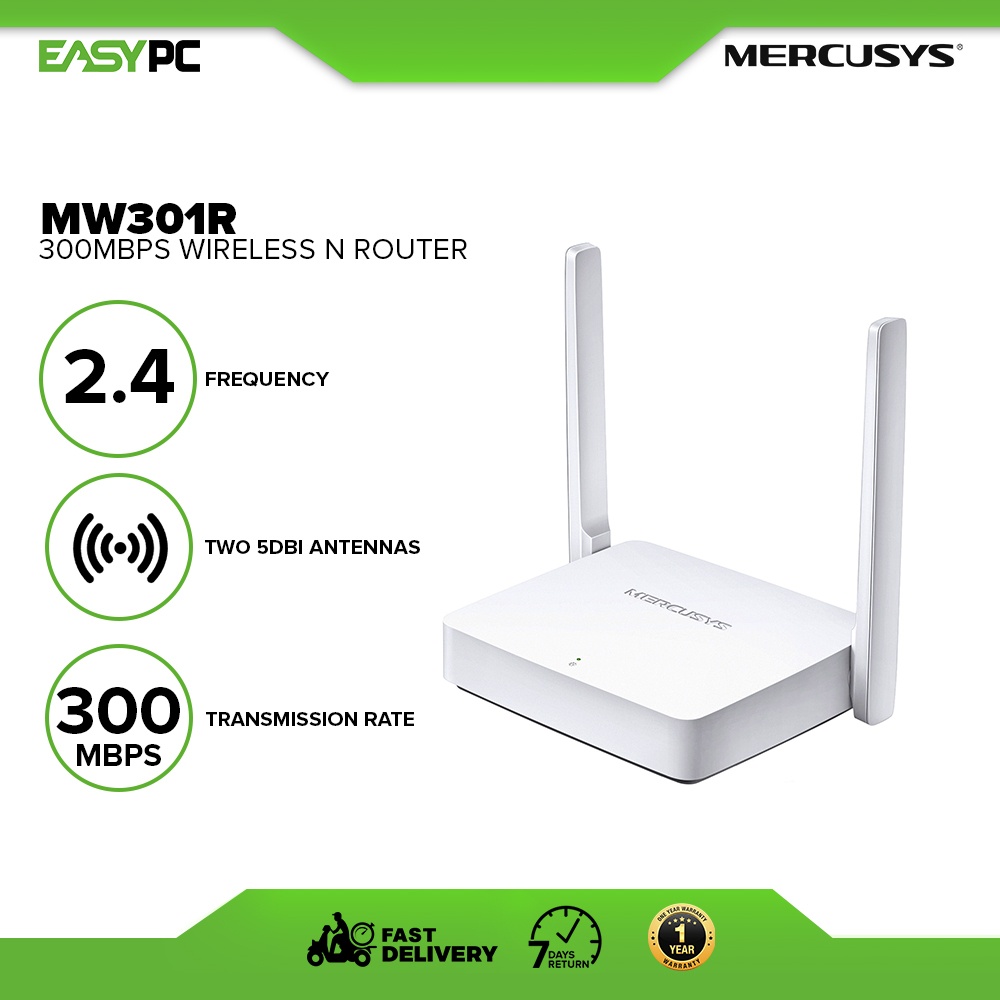 Mercusys MW301R 300mbps wireless transmission rate is ideal for basic ...