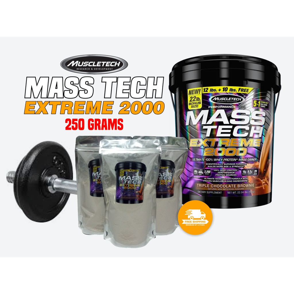 MUSCLETECH MASS TECH EXTREME 2000 250GRAMS | Shopee Philippines