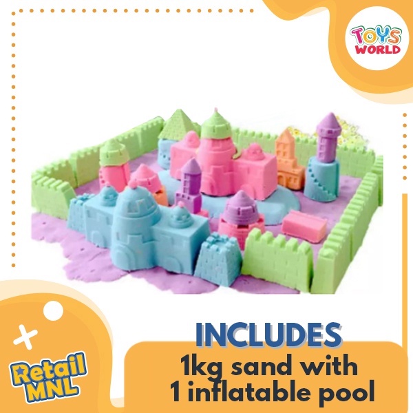 Retailmnl 1kg Space Magic Sand Kinetic Motion Sand with FREE Pool Kids ...